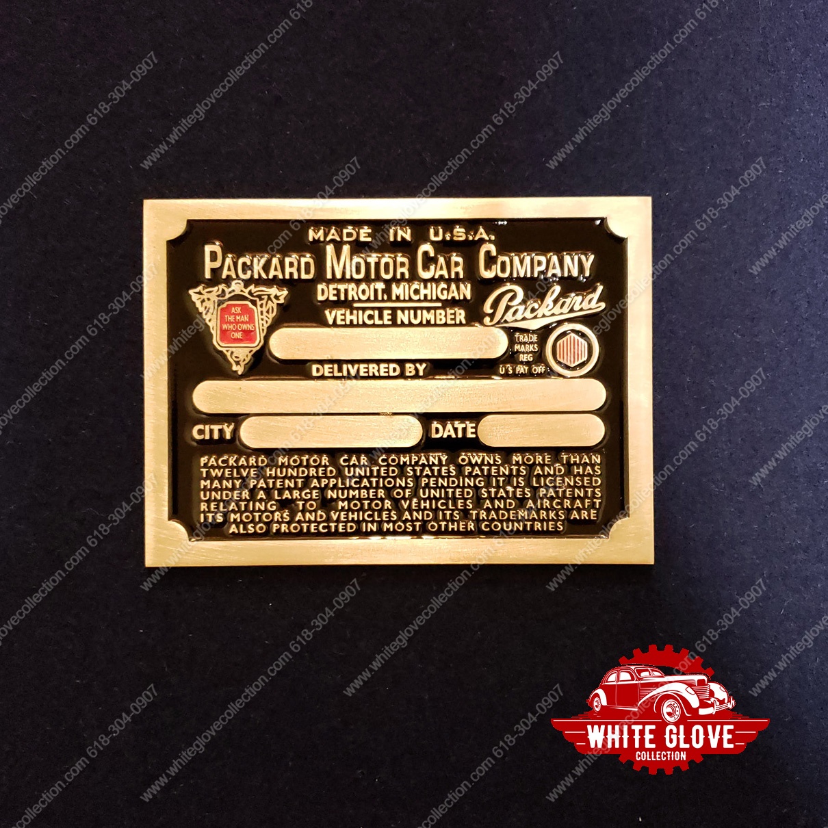 Packard Data ID Plate - 12th to 14th Series » White Glove Collection