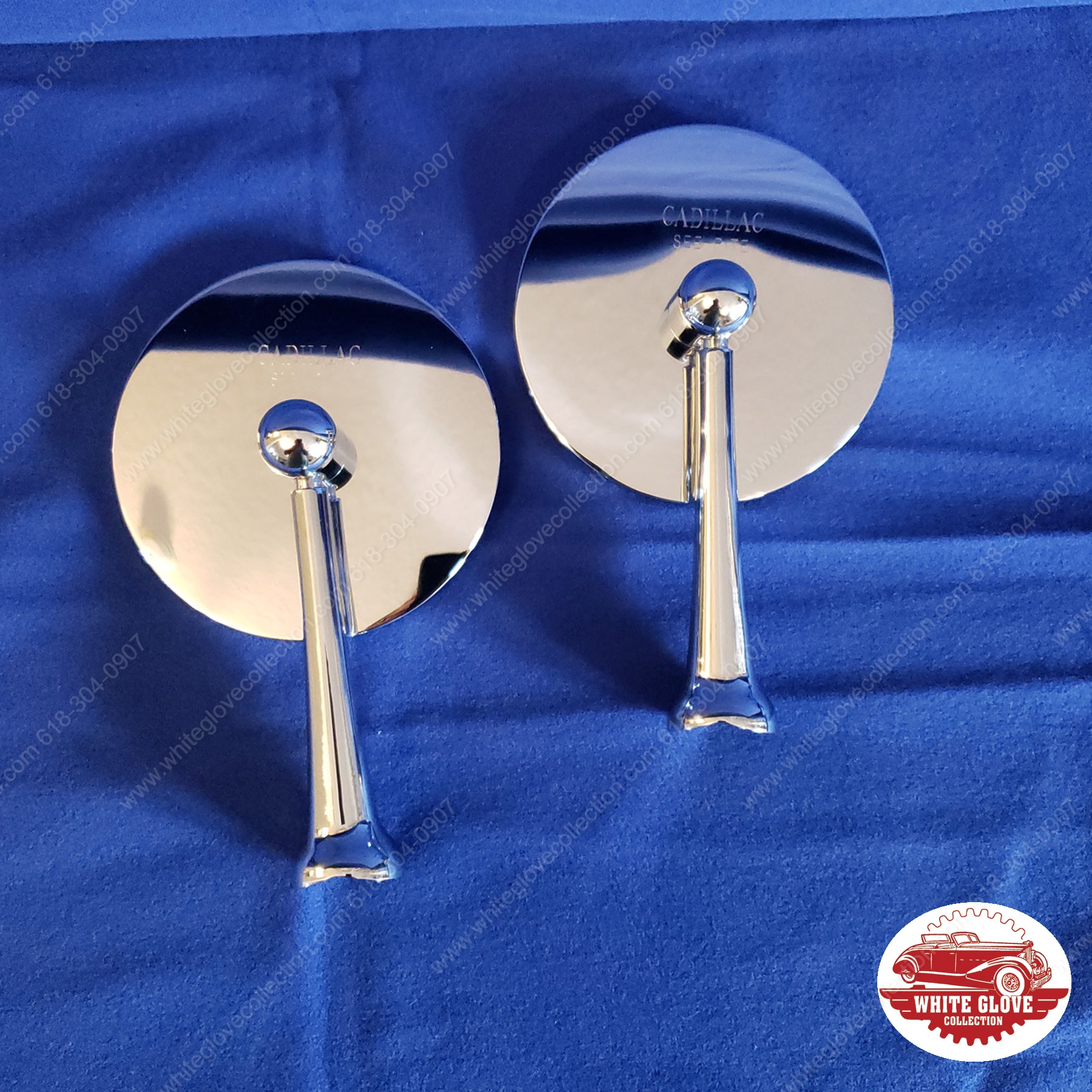 See-Rite, V-Notched, Round Stem, Art Deco, Spare Tire Mount Mirrors ...