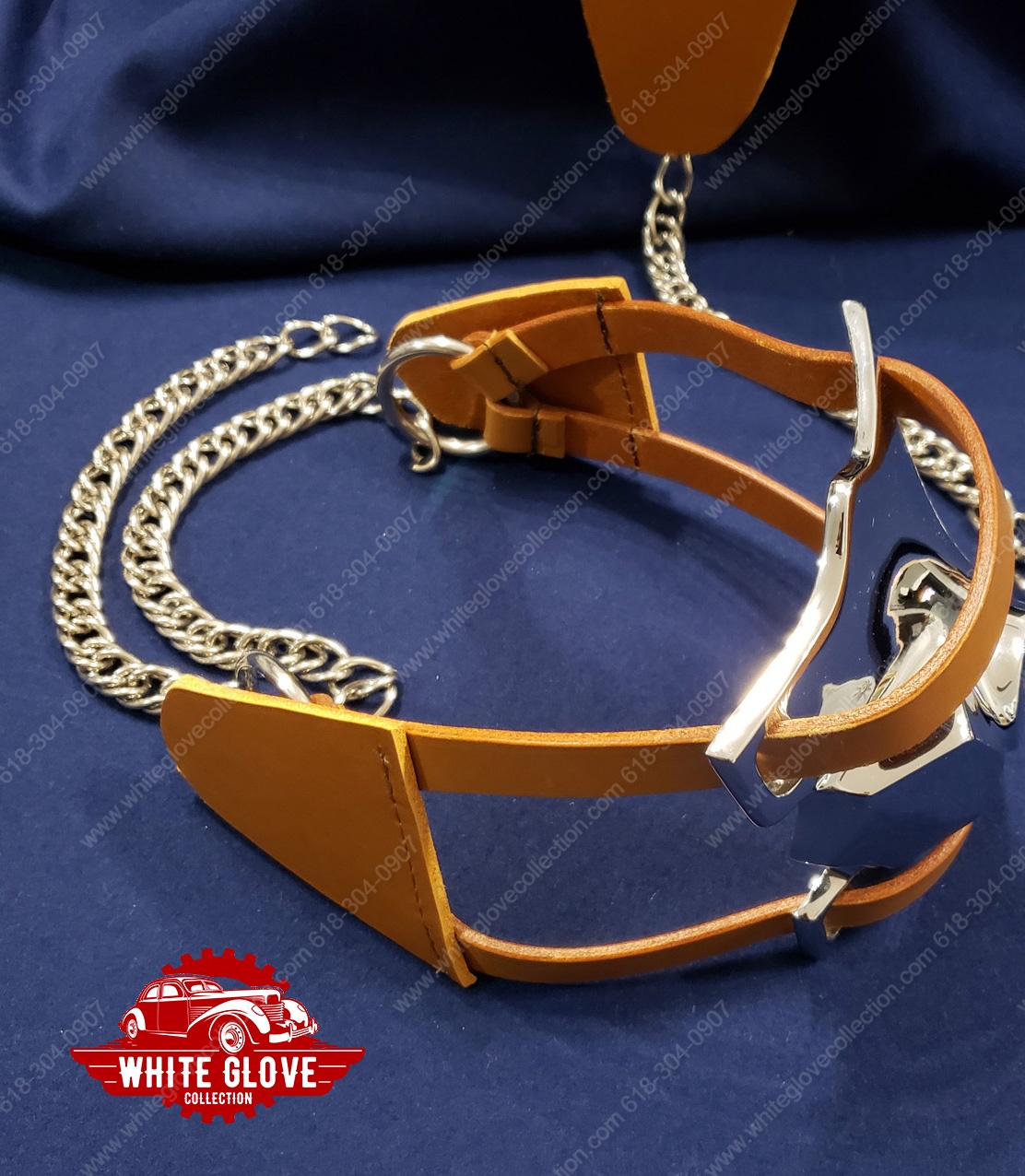 Leather Straps with Chains for Mirror Bases » White Glove Collection