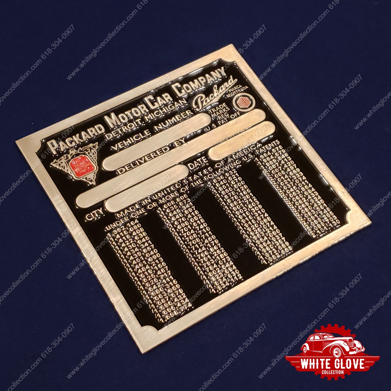 Packard Data ID Plate - 15th to 22nd Series » White Glove Collection