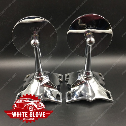 See-Rite, Short Round Stem, Art Deco, Spare Tire Mount Mirrors » White ...
